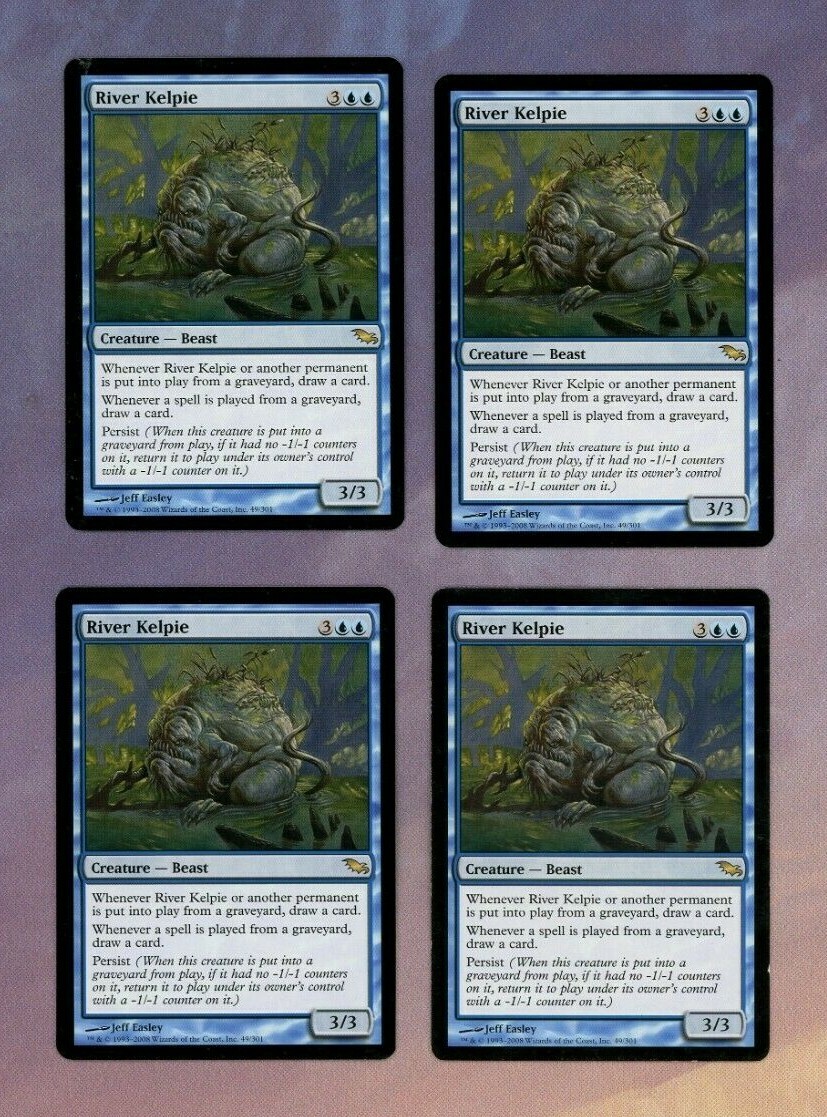 River Kelpie x4 Shadowmoor Playset MTG Magic the Gathering Ships Free ...