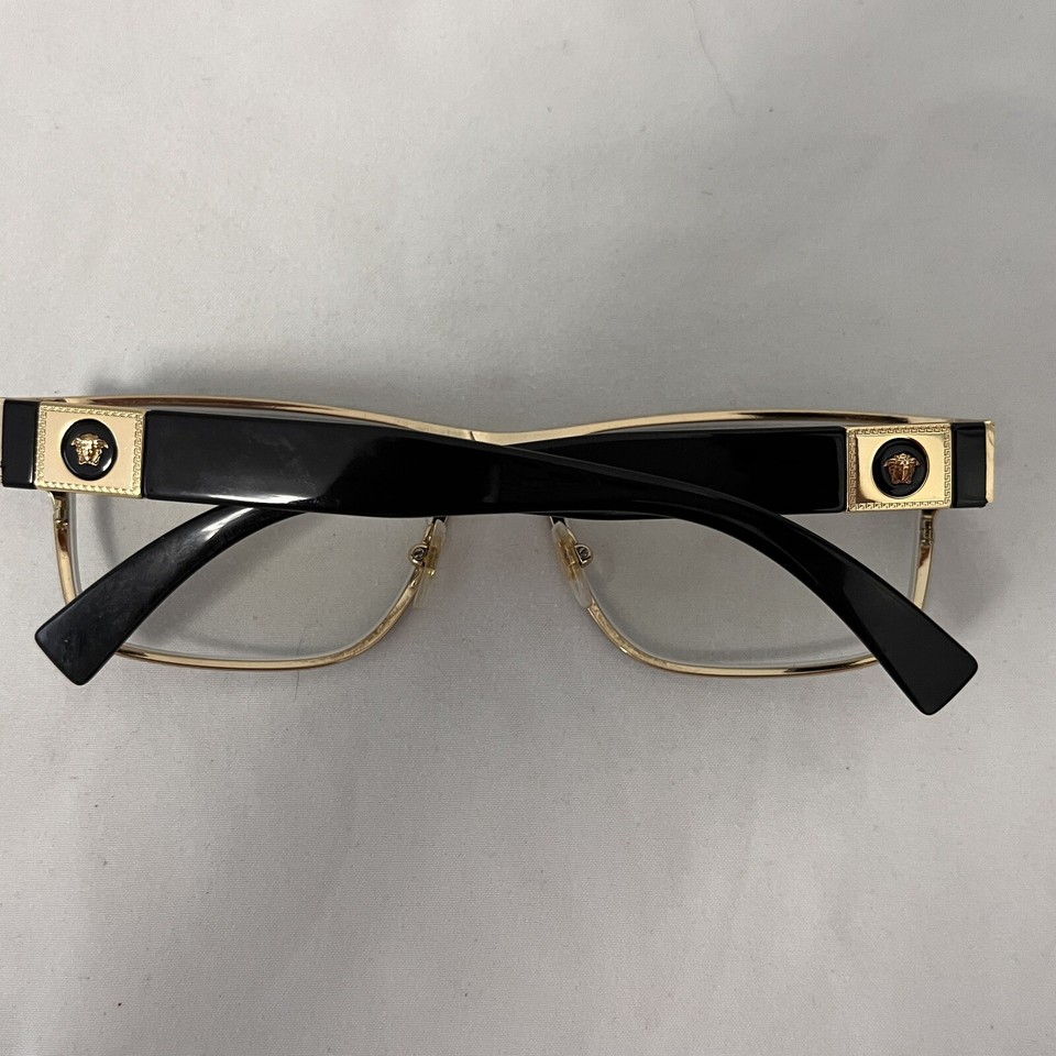Versace VE 1274 1436 55mm Black Metal Rectangle Eyeglasses 55mm Frames ...