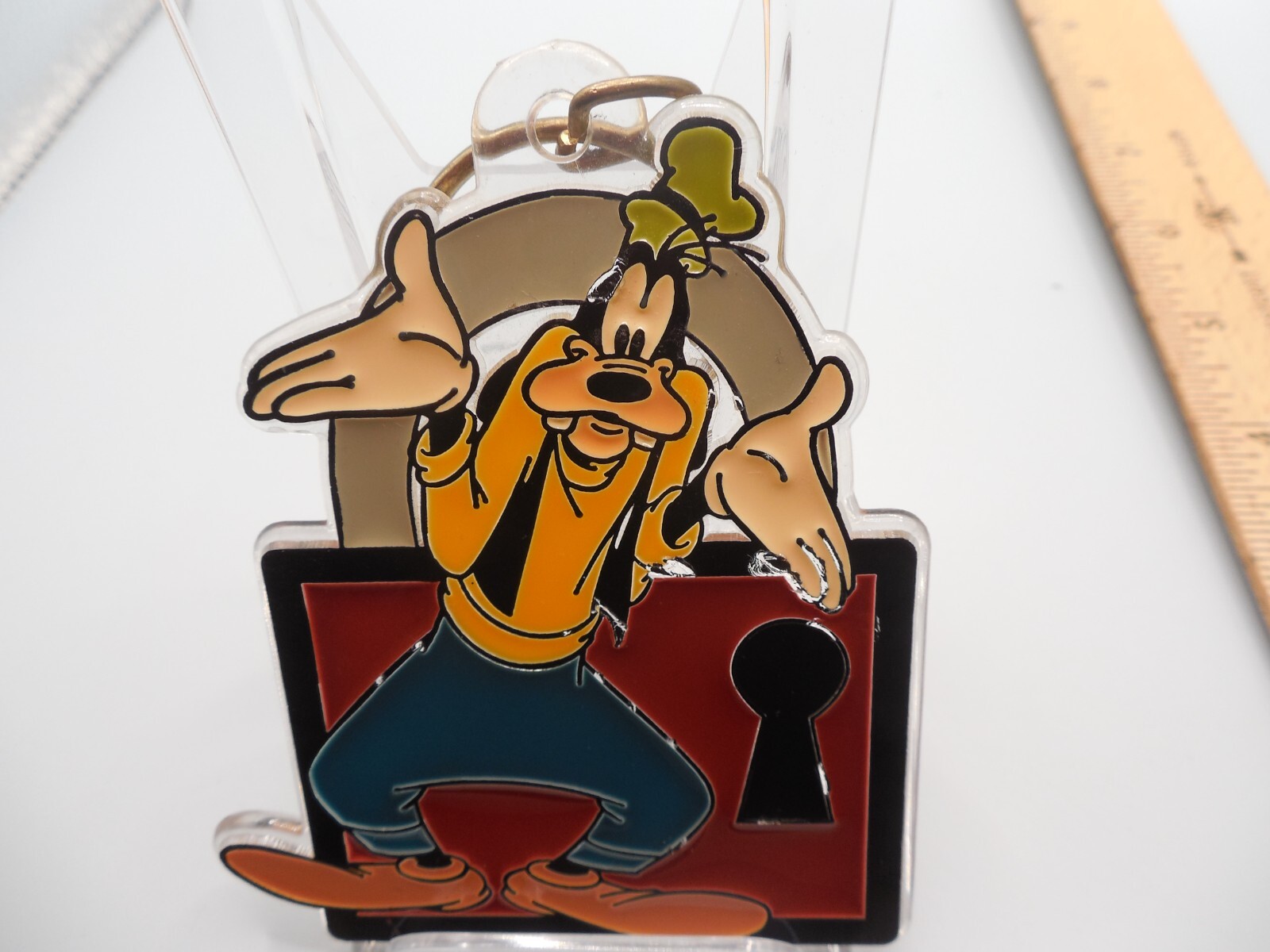 Vintage Disney Goofy Acrylic Key Chain funny colorful 90s Lock design ...