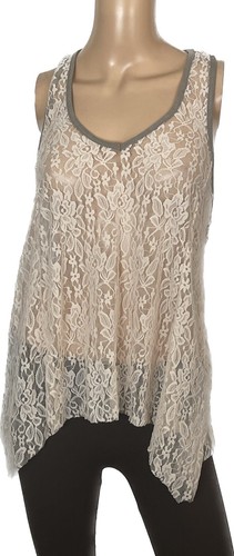 H.I.P Women's Tank Top Plush Pink Lace Size L | eBay