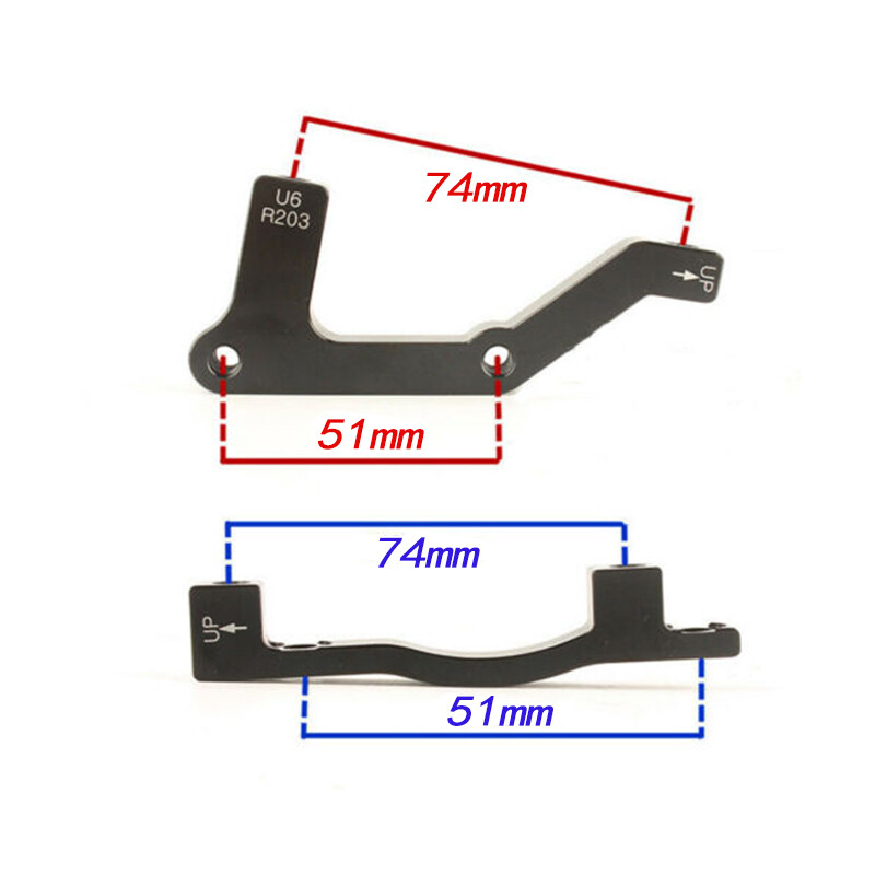 PM/IS Front Rear 180/203mm Caliper Disc Brake MTB Bike Brake Adapter ...
