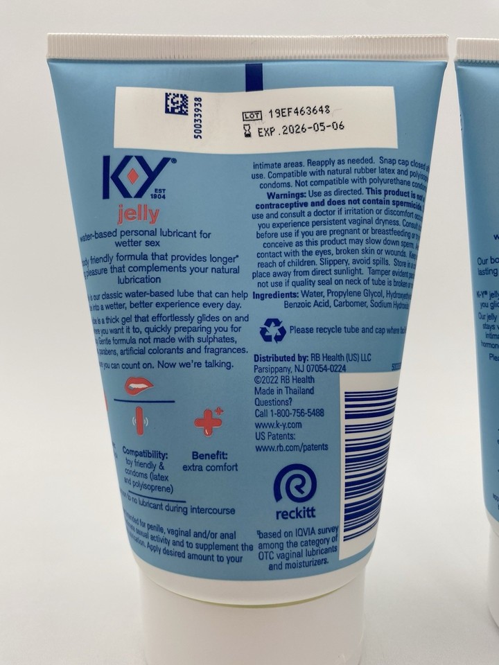 KY Jelly Classic Water-based Personal Lubricant, Water Based Lube, 7 Oz ...