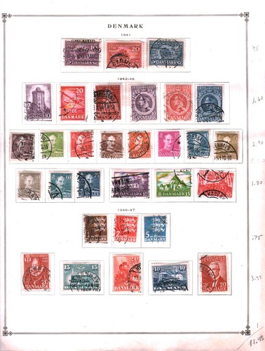 Collection, DENMARK Part B Scott Pages, 1941/2010, Cat $168, Mint ...