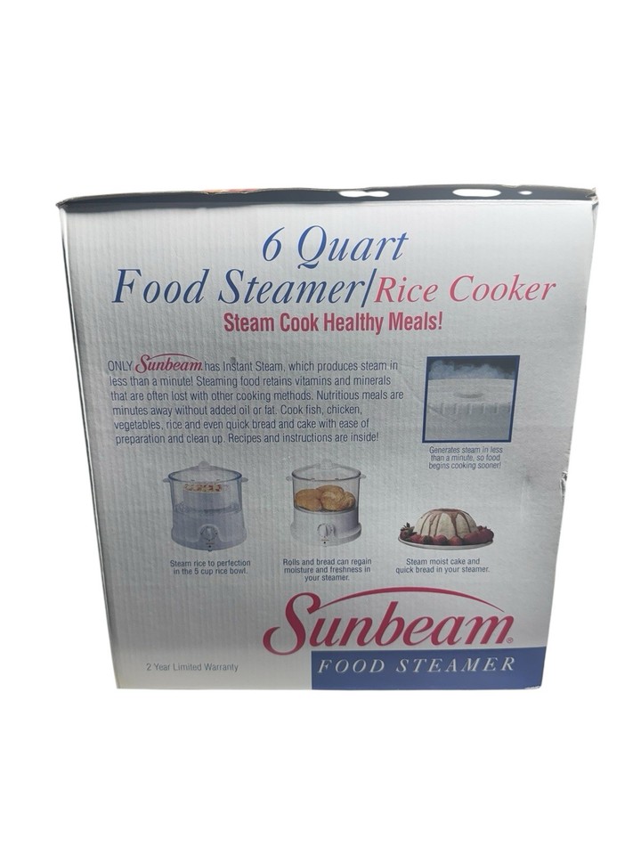Sunbeam 5710 Food Steamer/Rice Cooker Instruction Book & Recipe Book ...