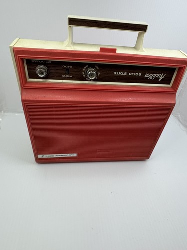Rare Vintage 1970's RED Audition Portable Radio Phonograph | eBay