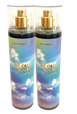 2 BATH & BODY WORKS FINE FRAGRANCE MIST BODY SPRAY CLOUD NINE 8 OZ NEW ...