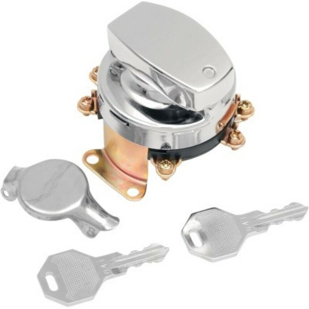 Drag Specialties Chrome Round Ignition Switch for Harley 73-95 Six ...