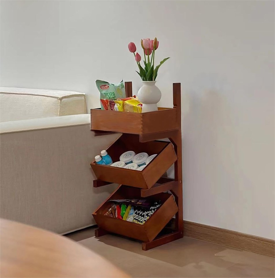 Fruit and Vegetable Storage Rack, 5-Tier Pull-Out Snack Stand Fruit ...