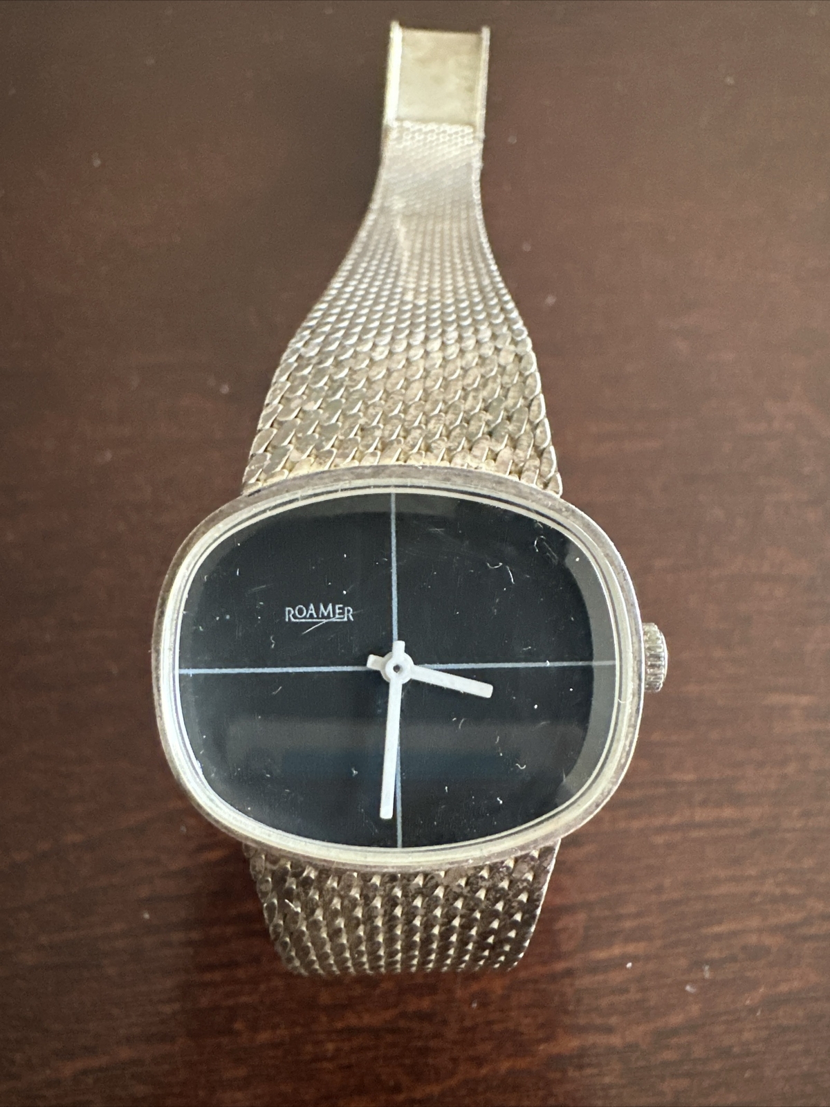 Roamer Movement black Dial - Mechanical -17 Jewels - sterling silver ...