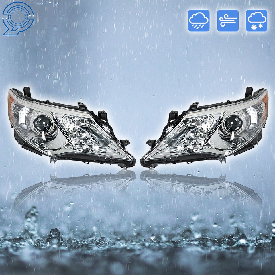 Projector Chrome Headlight Assembly Left+Right For Toyota Camry 2012 ...