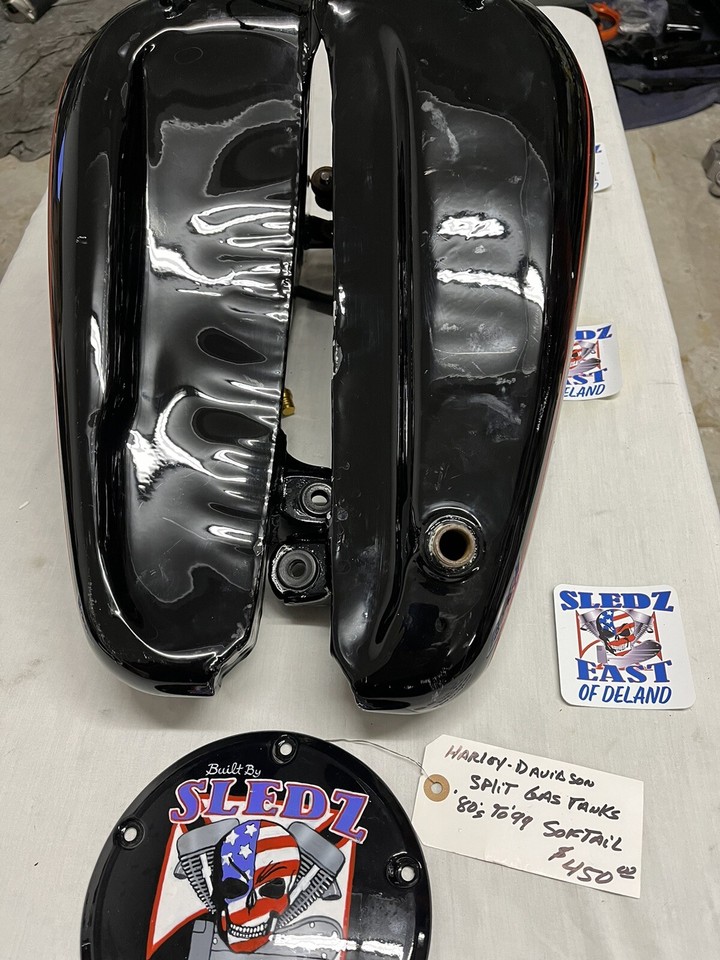 1980-1999 Harley-Davidson Softail Split Gas Tank | Gloss Black ...