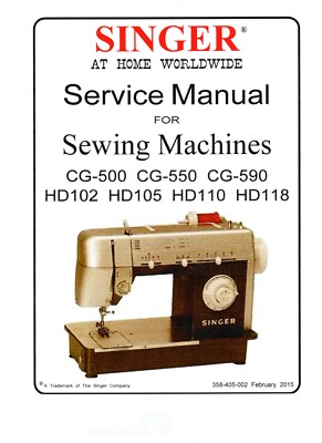 121-Page Singer Service Manual, on CD, for Sewing Machines CG-500 CG ...