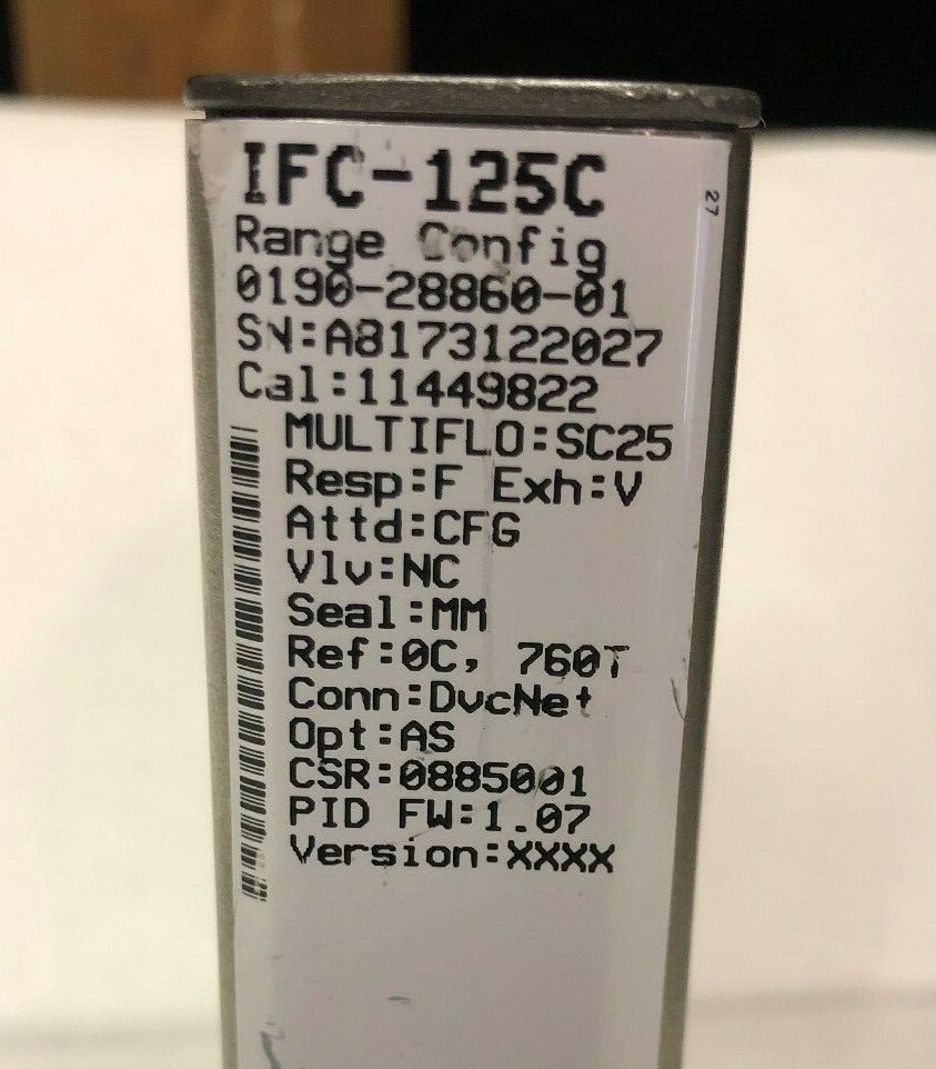 Celerity Unit IFC-125C Mass Flow Controller MFC | eBay