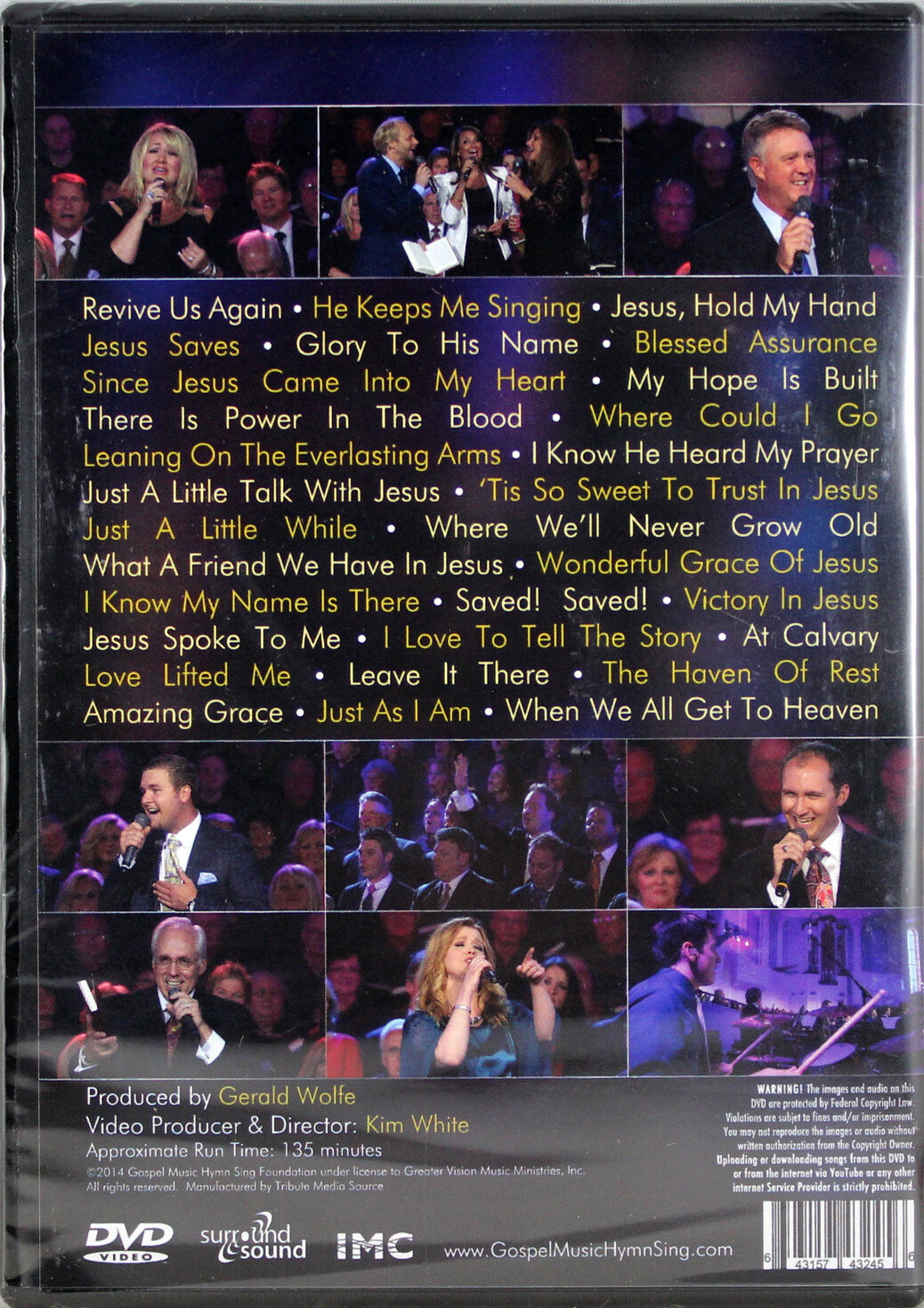 Gospel Music Hymn Sing Hosted by Gerald Wolfe Brand NEW DVD 30 Gospel ...