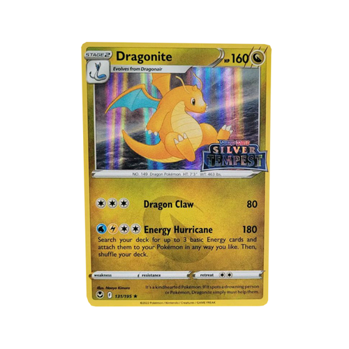Dragonite 131/195 Holo silver tempest stamp promo 820650144189 | eBay