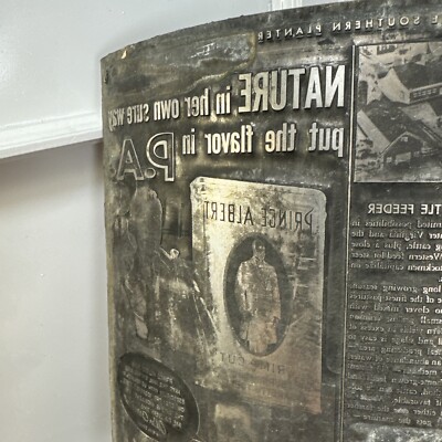 Vintage Metal Stereotype Printing Plate Prince Albert Tobacco ...
