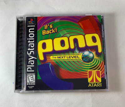 PONG Playstation 1 PS1 Hasbro Atari Arcade Video Game Black Label ...