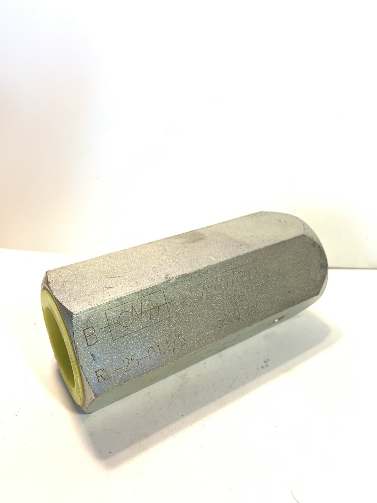 FLUTEC Hydac 1-1/4 NPT 5000 PSI Inline Hydraulic Check Valve RV-25-01.1 ...