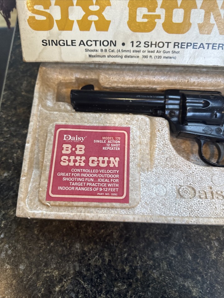 Nice Vintage Daisy BB Six Gun Model 179 Spittin’ Image 12 Shot Colt ...