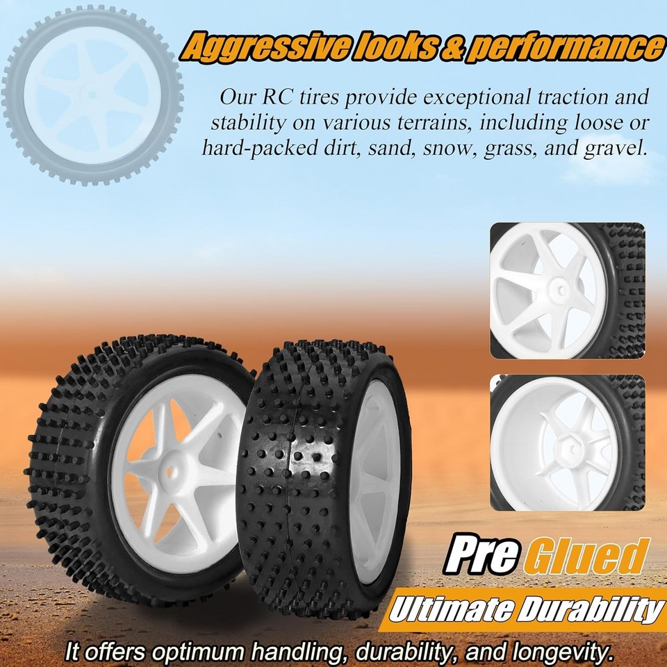 12mm Hex Wheels and Tires for Traxxas Bandit Tires and Wheels for ...