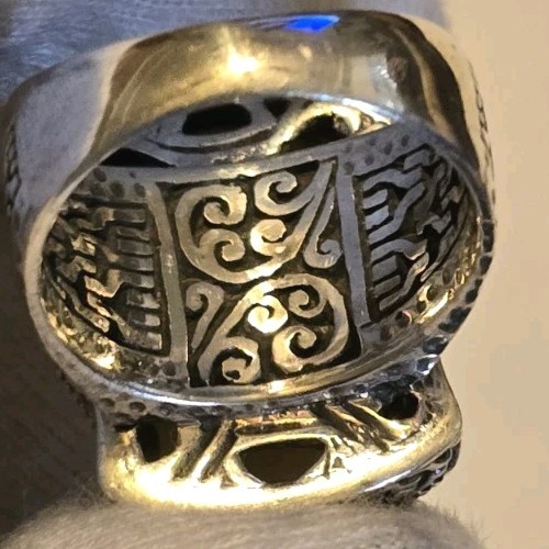 Vintage Sterling Silver Sarda Bali Sterling .925 Ring With Mop Lion 13 ...