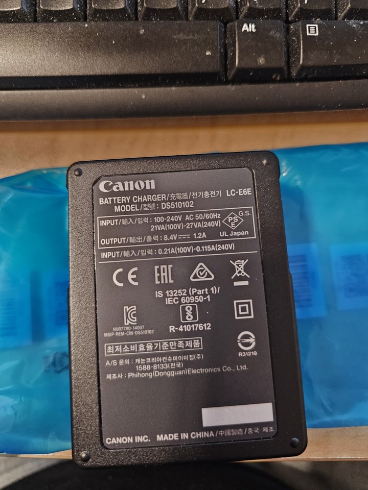 Genuine LC-E6E Battery Charger for CANON Battery 80D 60D 6D 7D 5D R6 UK ...