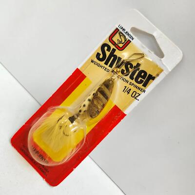 Luhr Jensen Shyster Weighted Action Spinner White Blk Dot Sz1/4oz 2404 ...