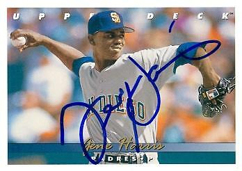 Gene Harris autographed Baseball Card (San Diego Padres) 1993 Upper ...