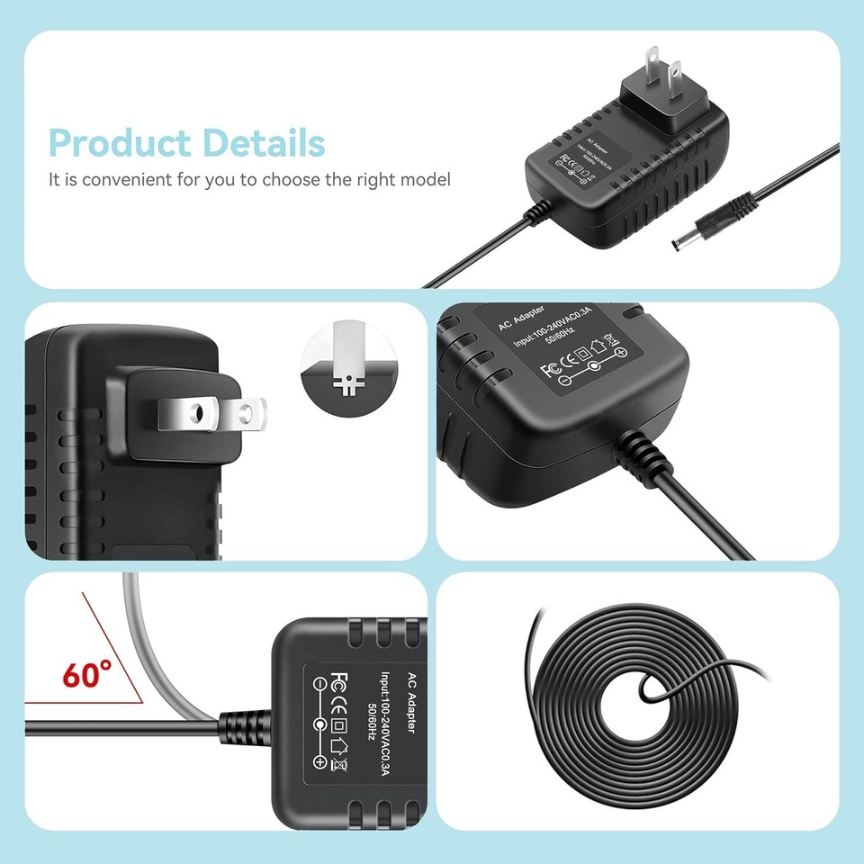 AC-DC Adapter Power Supply Cord Cable for AT&T 4940 CL4940 Corded ...