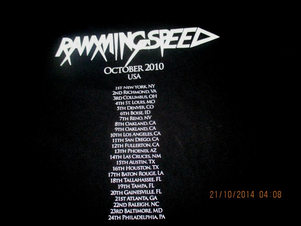 vintage ramming speed 2010 tour XL municipal waste ans power trip ...