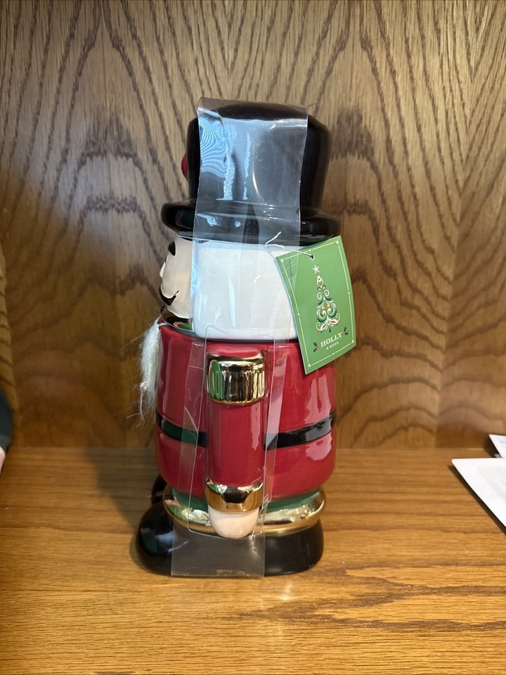 Ceramic Nutcracker Cookie Jar Soldier Christmas Holiday 11 Inches New ...