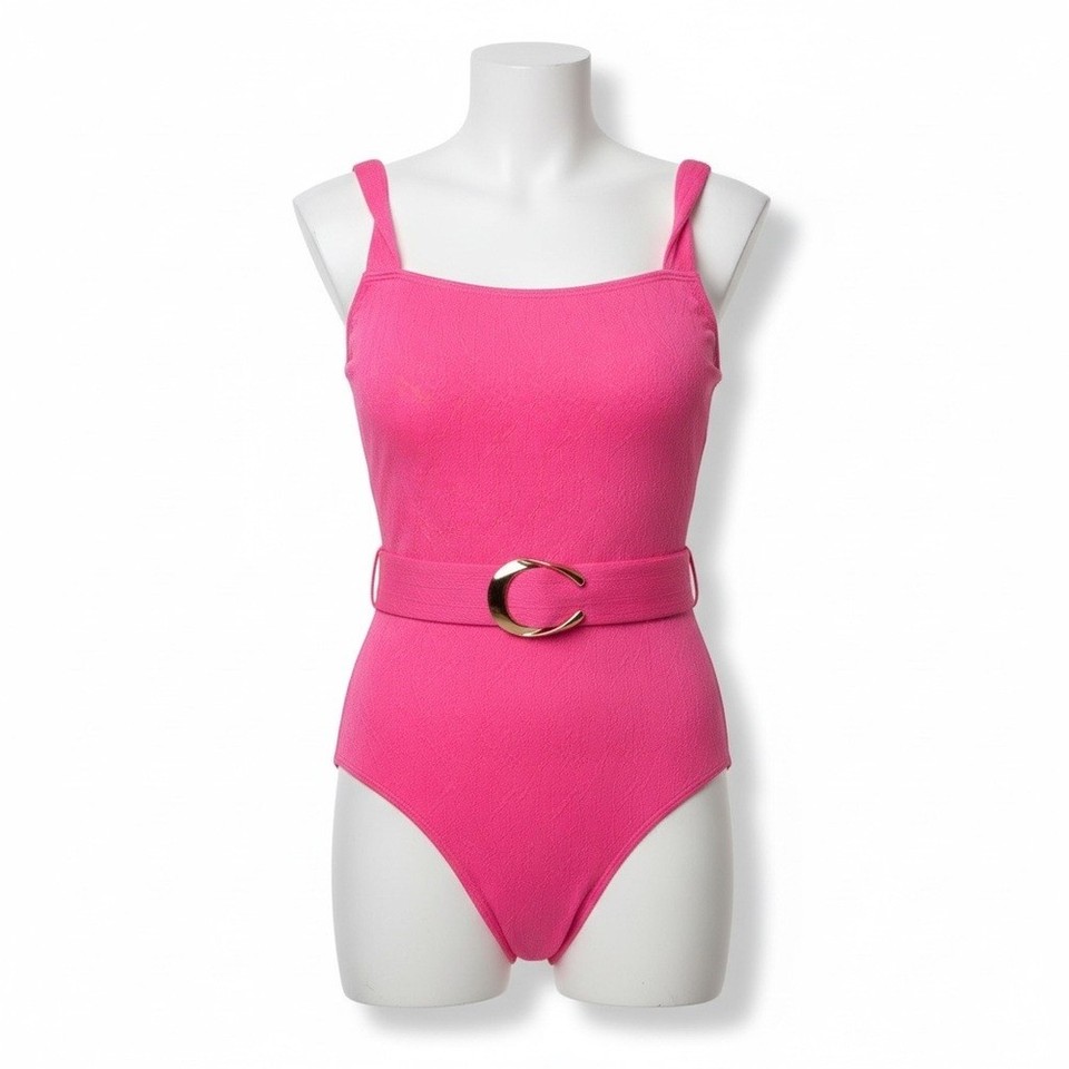 Pink Lily Women's One Piece Swimsuit in Vibrant Pink | eBay