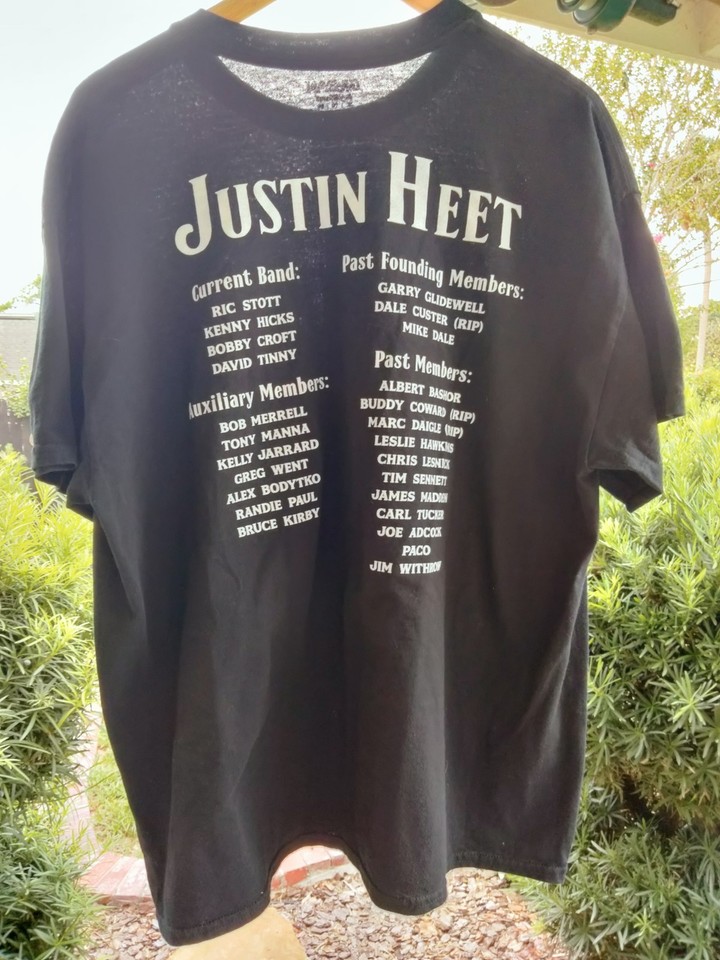 Men's XL Concert T Shirt Justin Heet, Jack Daniels Style Logo. 2016 At ...
