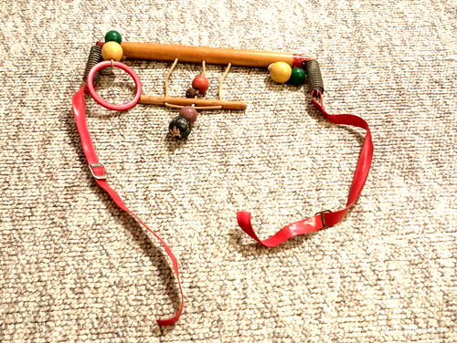 Vintage 1950s Wood Cradle Gym A Right Time Toy Mobile Crib Exerciser ...