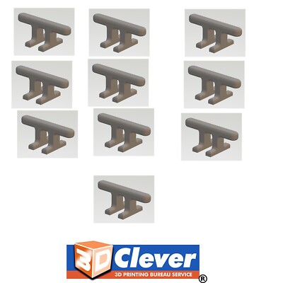 A Set of 10 Cleats for a Model Boat from 3Dclever (25mm long) 10mm high ...