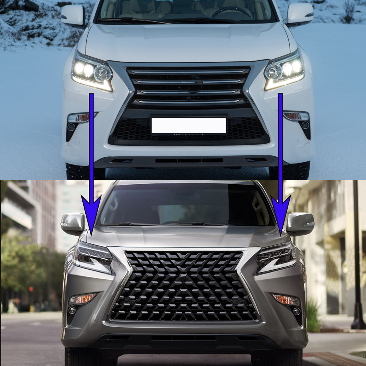 2014-2022 Lexus GX460 Triple Beams LED Headlight Headlamp Assembly Pair ...