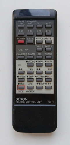 Genuine Denon RC-111 Remote Control Remote Control Tested/Tested FB634 ...