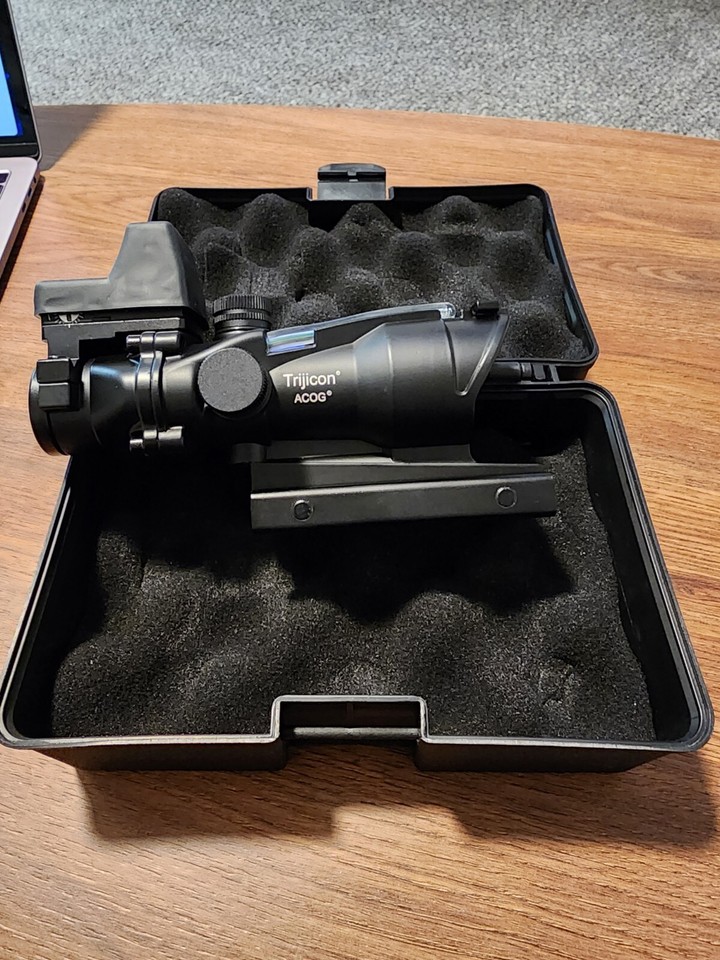 Trijicon Acog CLONE 4x32 Scope W/Fiber Optic Sight And Red Dot | eBay
