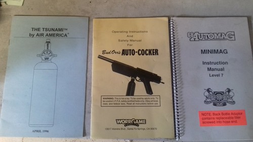 retro paintball automag / auto cocker /minimag manuals | eBay