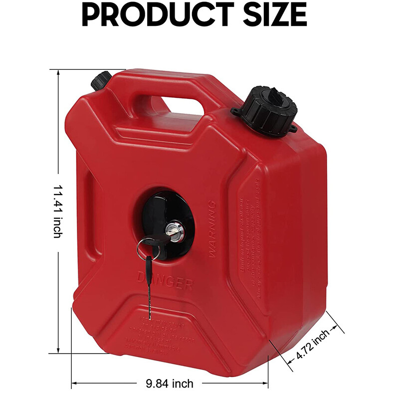 Motorcycle Tank 1.3Gallon 5L Jerry Can For Honda KTM BMW Street ATV Off ...