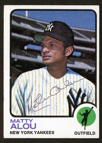 Matty Alou Auto Signed 1973 Topps New York Yankees Card #132 TOUGH | eBay