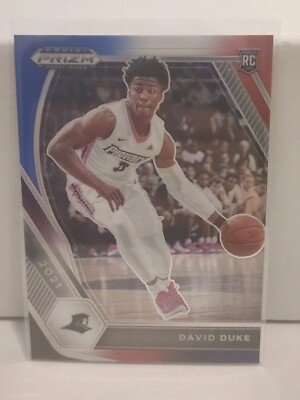 2021-22 Panini Prizm Draft Picks Red White & Blue David Duke Jr #44 ...