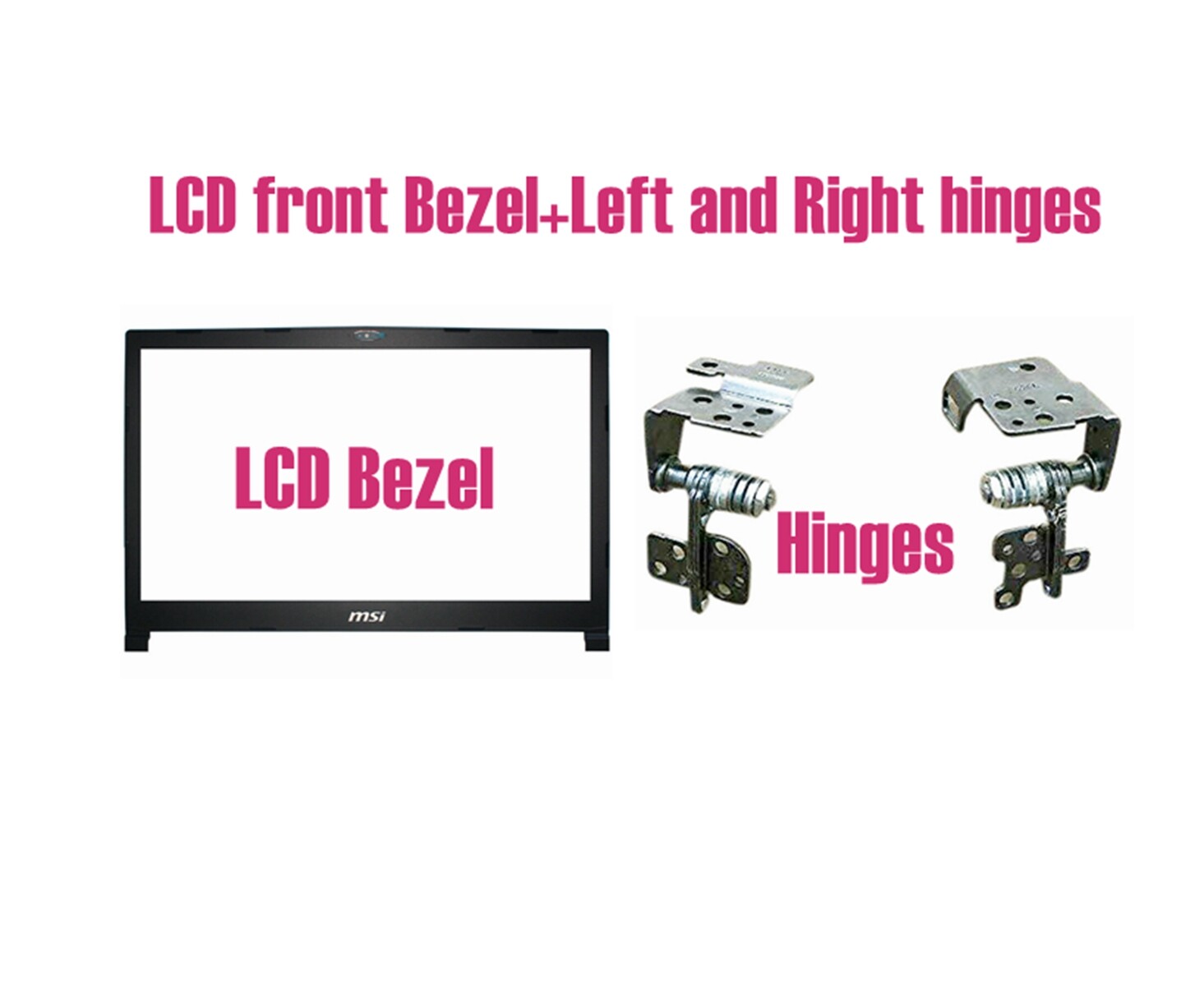 LCD Bezel and Hinges for MSI GE73 Raider RGB 8RE/GE73 Raider RGB 8RF(MS ...