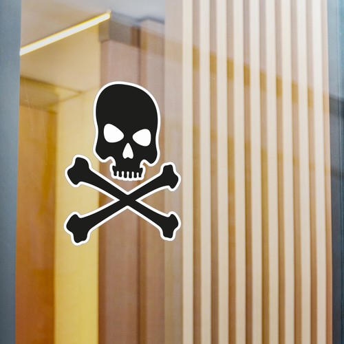 Skull Crossbones Sticker - Durable Vinyl Decal | eBay