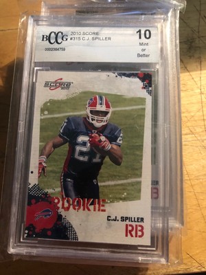2010 Score #315 CJ Spiller Rookie BCCG 10 Mint or Better Bills RC | eBay