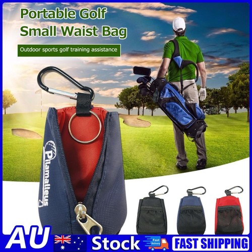 Golf Ball Bag Hanging Waist Belt Golf Ball Pouch Golf Small Pocket for ...