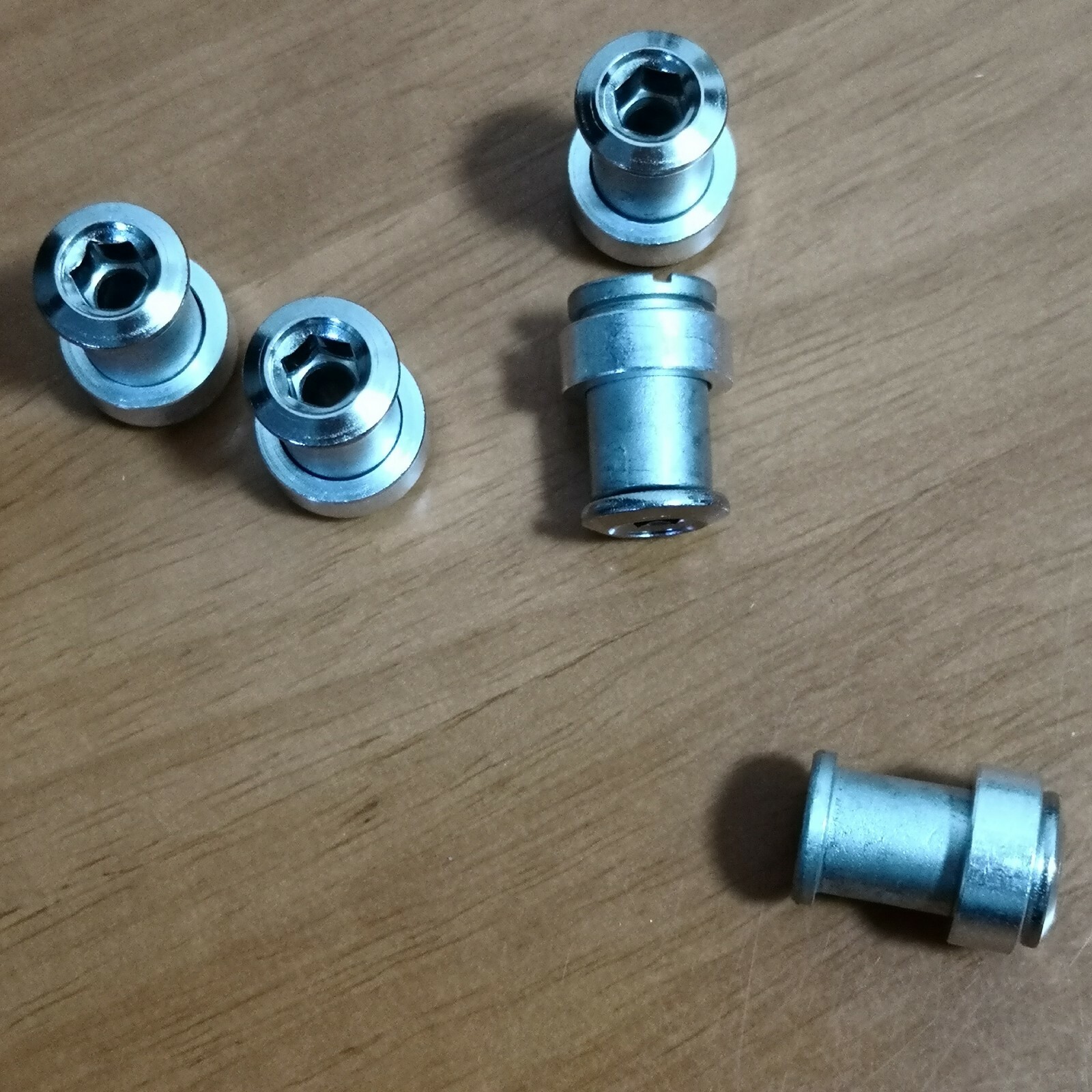 5pcs Bicycle Bots Extra-long Triple Chainring Bolts Nuts Spacers | eBay