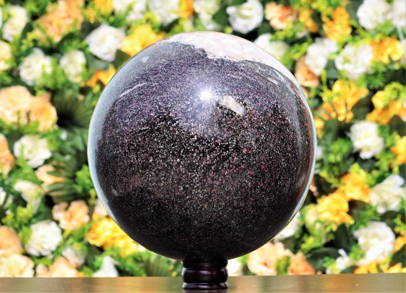 280MM Ruby Spinel In Matrix Sphere Chakra Energy Healing Crystal ...