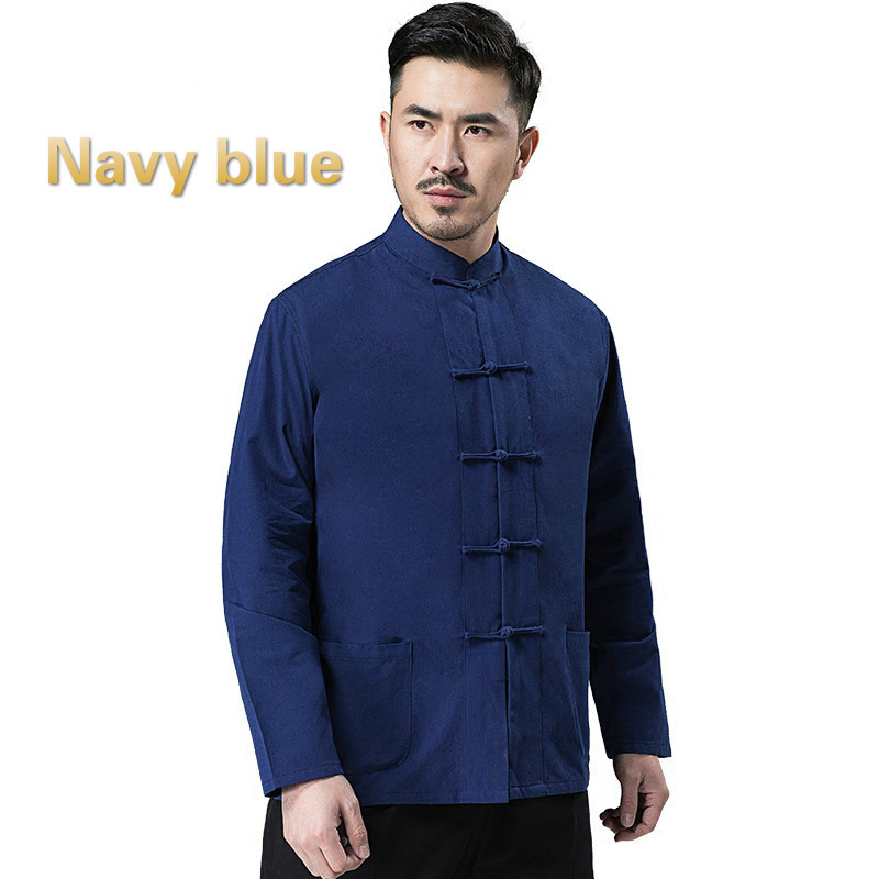 Traditional Chinese Men's Coat Tang Suit Long Sleeve Kung Fu Wushu ...