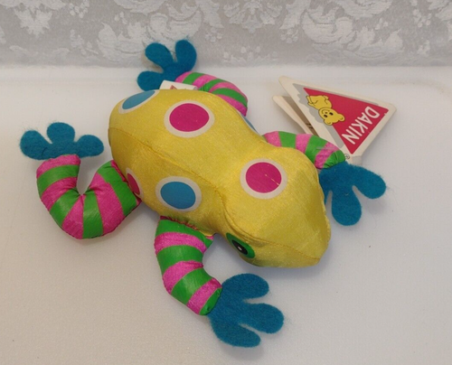 Dakin Multi Colored Rain Forest Fabric Stuffed Tropical Frog 1993 ...